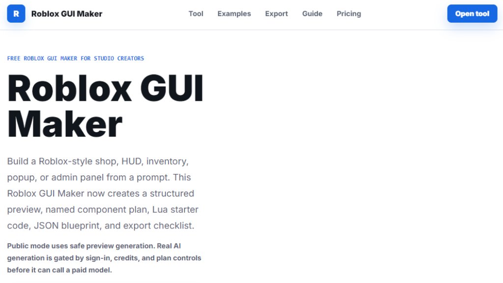 Roblox GUI Maker Generador de GUI para Roblox